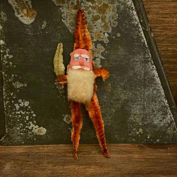 Unique Vintage | Accents | Vintage Christmas Hand Painted Clay Face ...